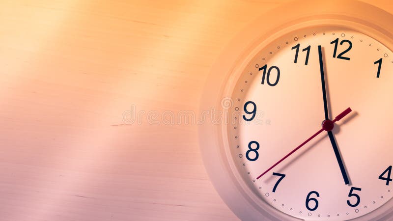 Clock Ticking Showing Five Hours Stock Photo - Image of late, deadline ...