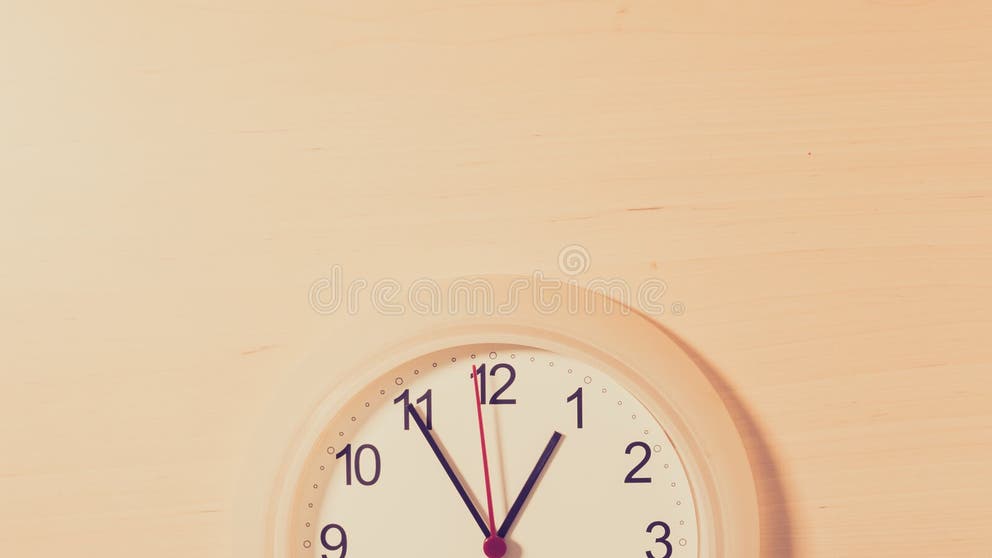 Clock Ticking Showing One Hour Stock Photo - Image of late, face: 145002280