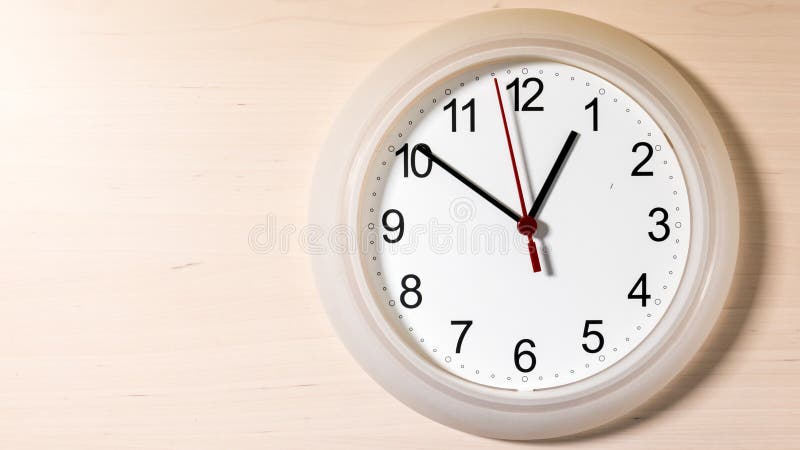 Clock Ticking Showing One Hour Stock Image - Image of dial, wall: 98876385