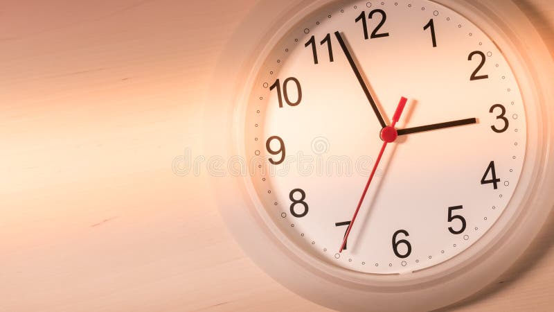 Clock Ticking Showing Three Hours Stock Image - Image of time, watch ...
