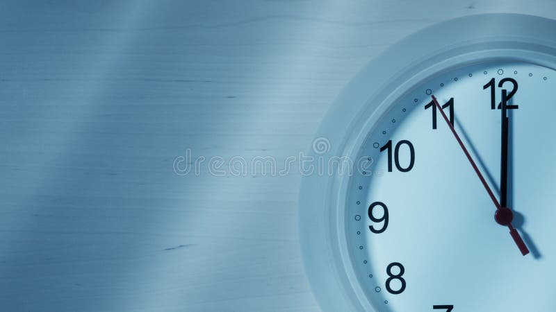 Clock Ticking Showing Twelve Hours Stock Photo - Image of business ...