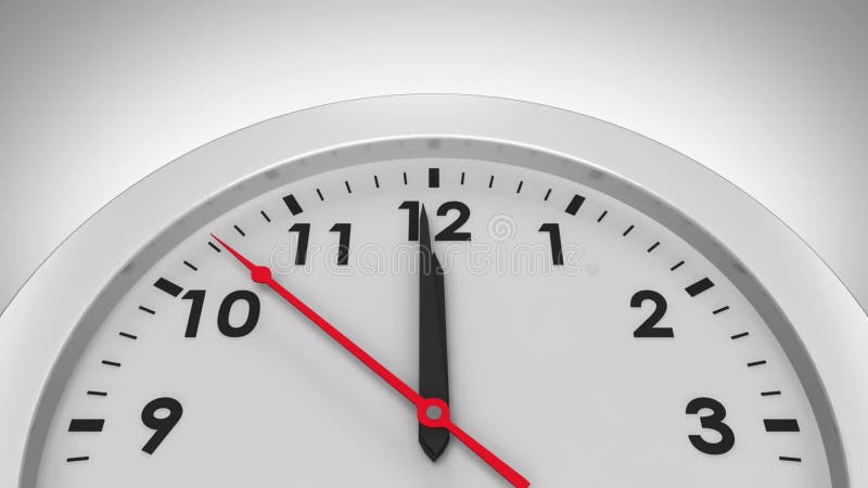 Clock Ticking on White Background Stock Video - Video of white, ticking ...