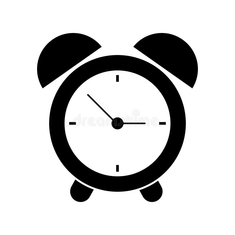 Clock Time Alarm Hour Pictogram Stock Illustration - Illustration of ...