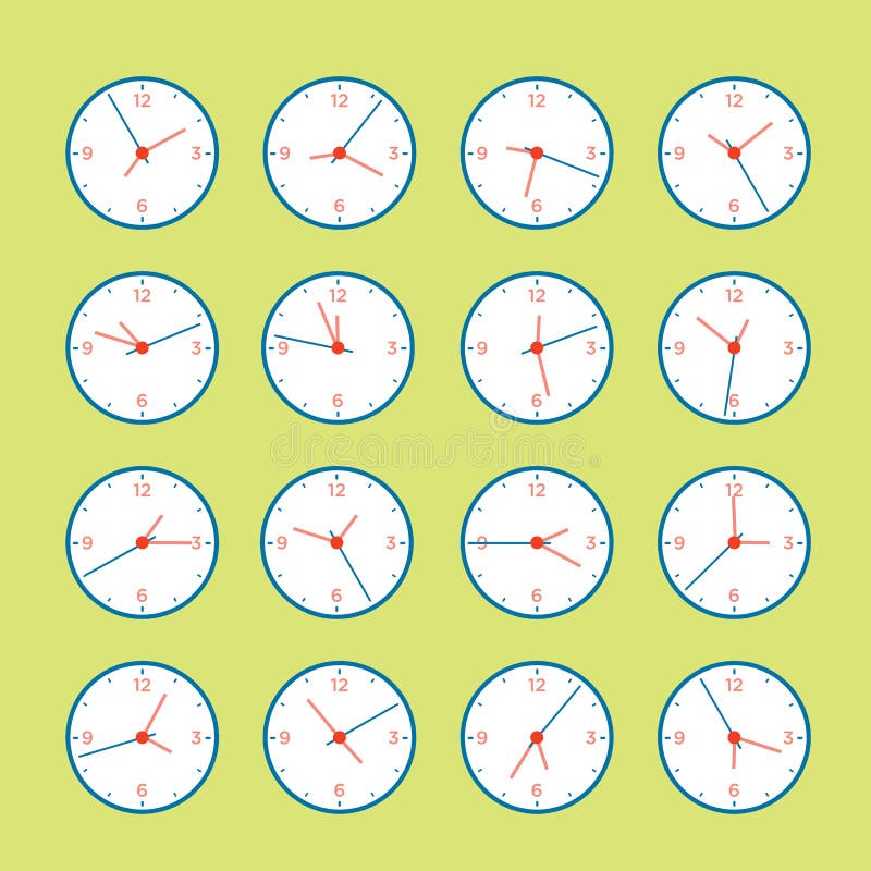 Clock and time analog stock vector. Illustration of dial - 44417775