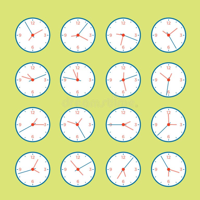 24 Hour Clock Face Stock Illustrations – 2,072 24 Hour Clock Face Stock ...