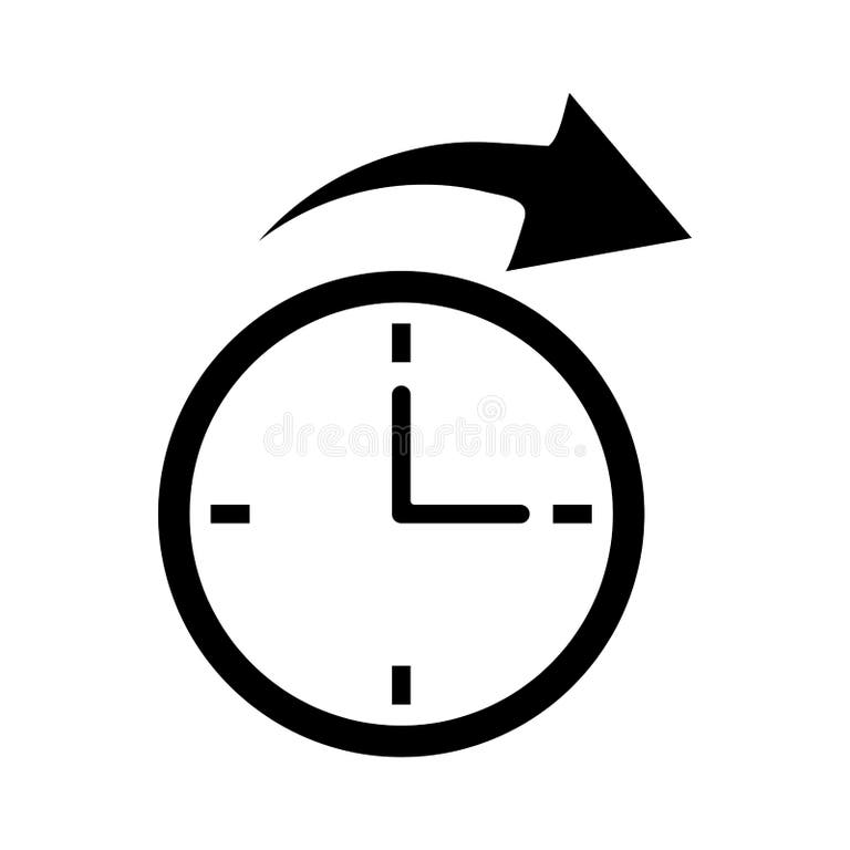 Clock Time Arrow Around Pictogram Stock Vector - Illustration of ...