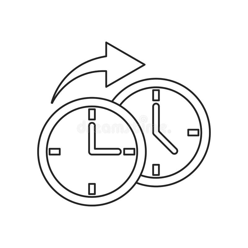 Time Arrow Vector Icon. Clock Isolated Icon for Wab Design Stock Vector ...