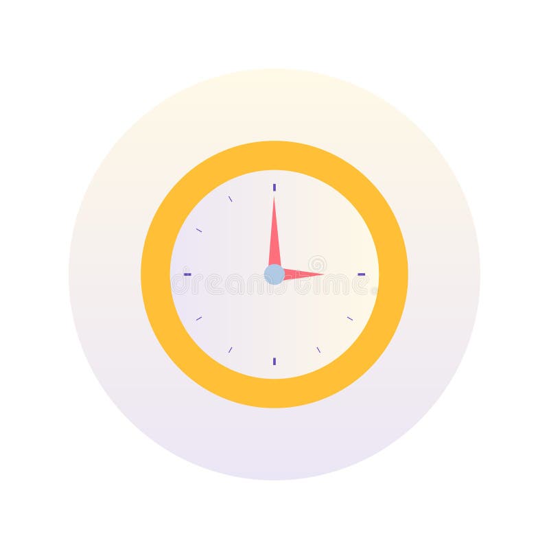 Clock Time Circle Icon stock vector. Illustration of countdown - 244240740