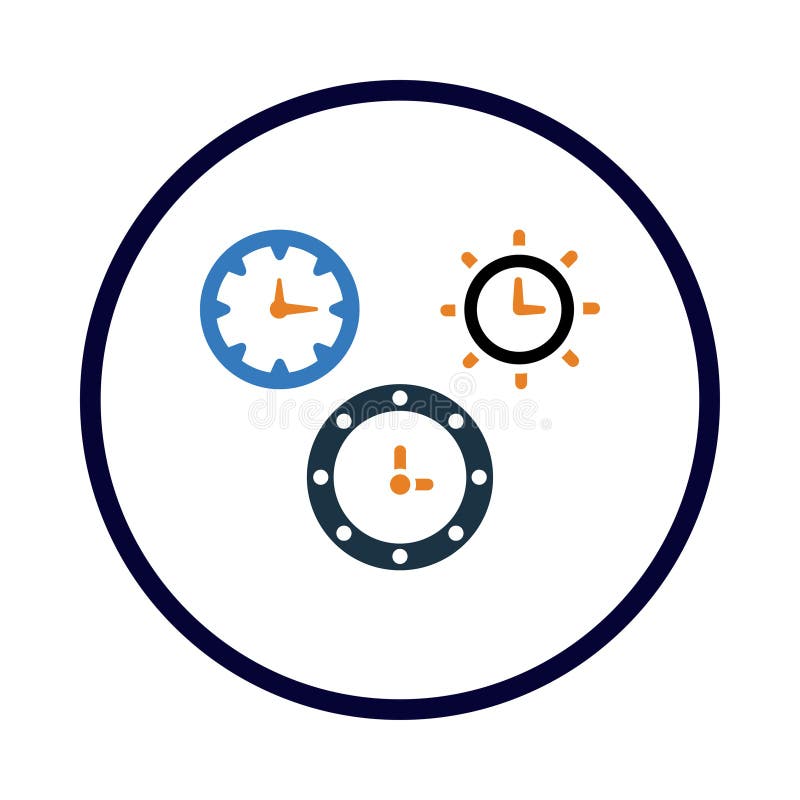 Clock, Time , Foreign Time, Double Clock Icon Stock Vector ...