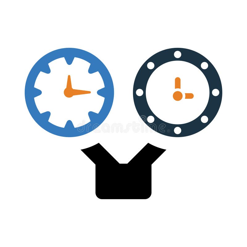 Clock, Time , Foreign Time, Double Clock Icon Stock Vector ...