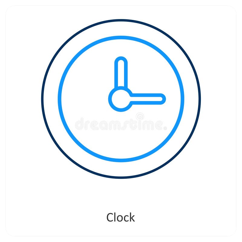 Clock and Time Icon Concept Stock Illustration - Illustration of watch ...