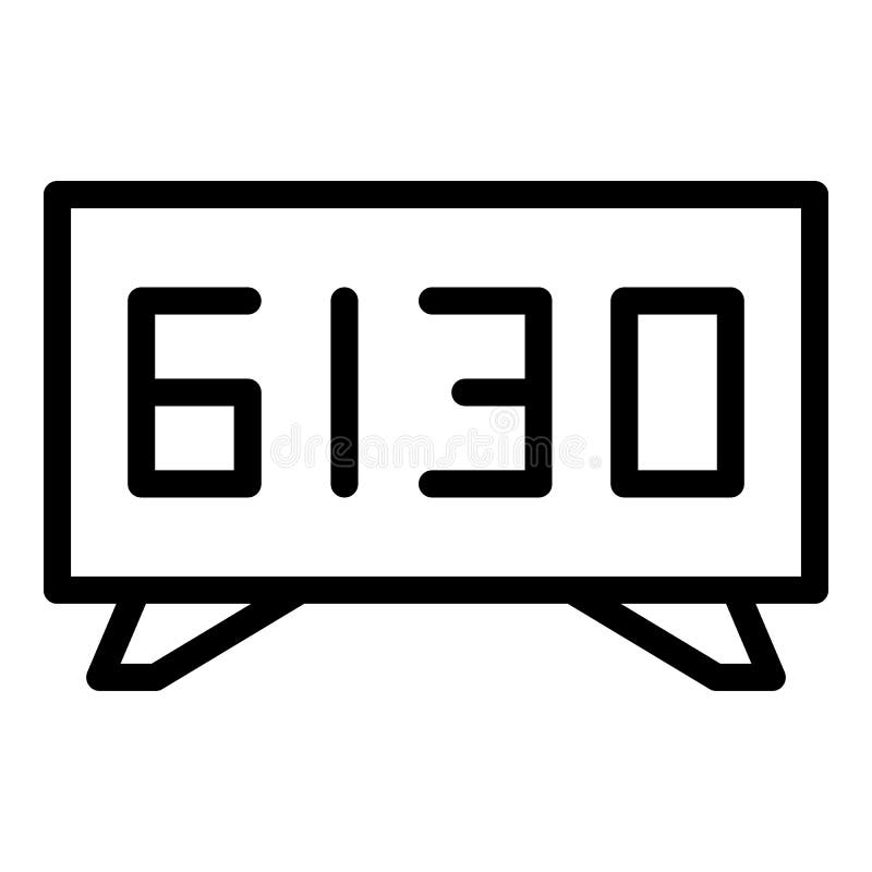 Clock Time Icon Outline Vector. Local Wall Stock Vector - Illustration ...