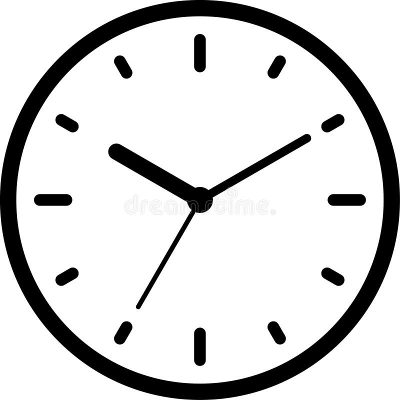 Clock Time Icon Symbol Vector. Stock Illustration - Illustration of ...