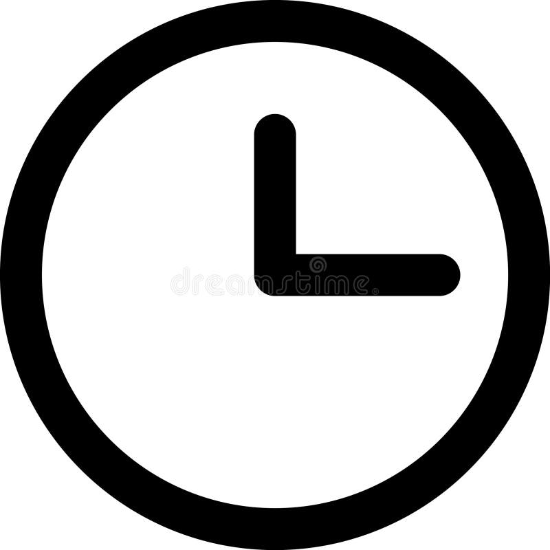 Clock Time Icon Symbol Vector. Stock Illustration - Illustration of ...