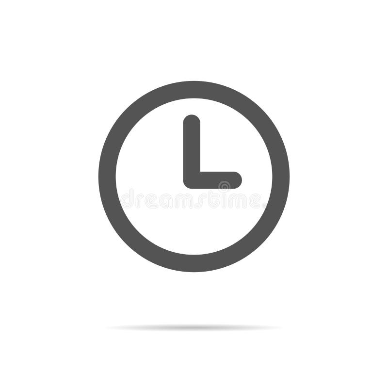Clock Button Icon Vector in Trendy Outline Style. Pending Symbol ...