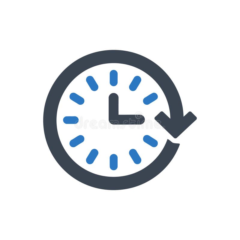 Clock Time Icon stock vector. Illustration of sign, cycle - 361528798