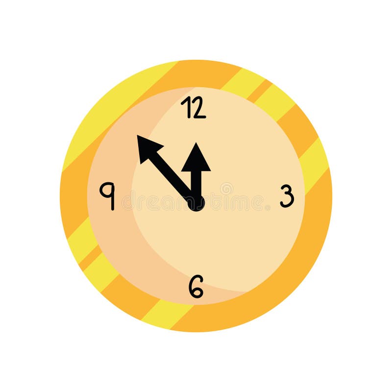 Clock time cartoon stock vector. Illustration of clock - 136743894