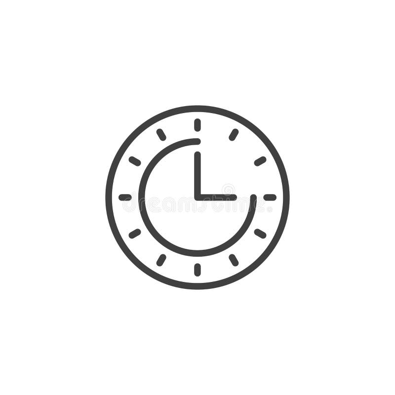 Time and Clock Line Icons Set Stock Vector - Illustration of flat, logo ...