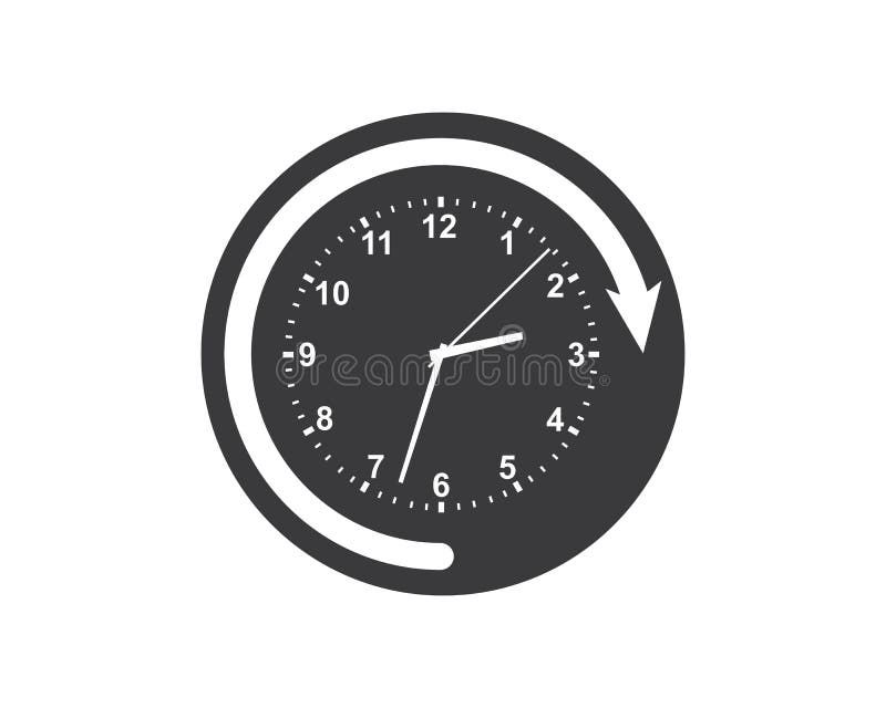 Clock,time Logo Icon Illustration Design Vector Stock Vector ...