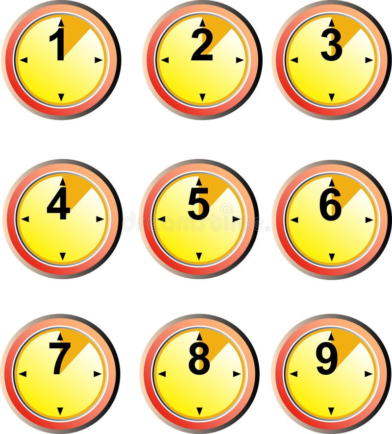 8 hour clock icon stock illustration. Illustration of clock - 7430830