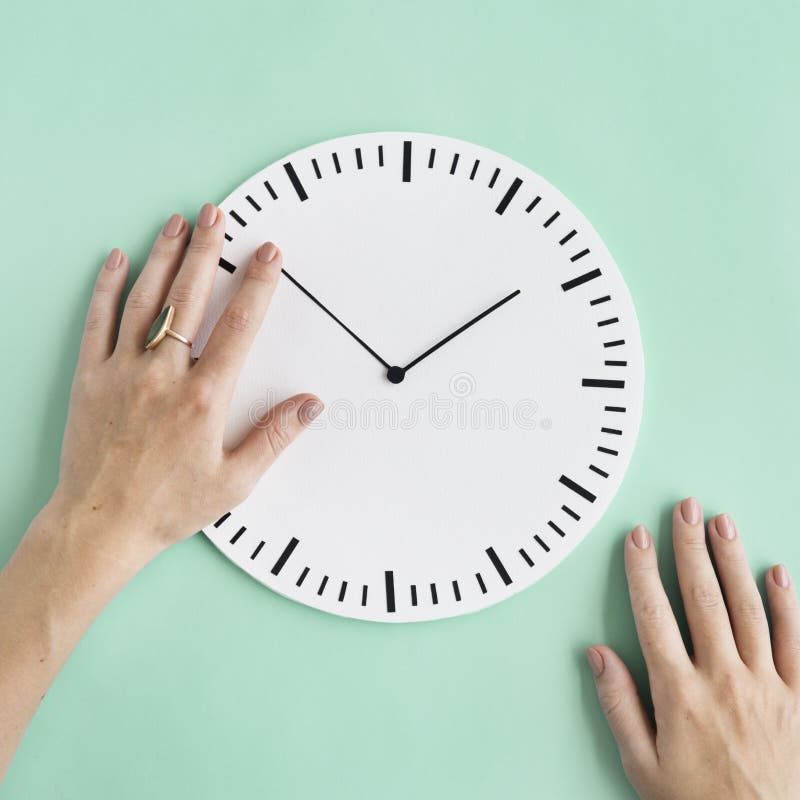 Clock Time Second Minute Hour Puntual Circle Concept Stock Illustration ...