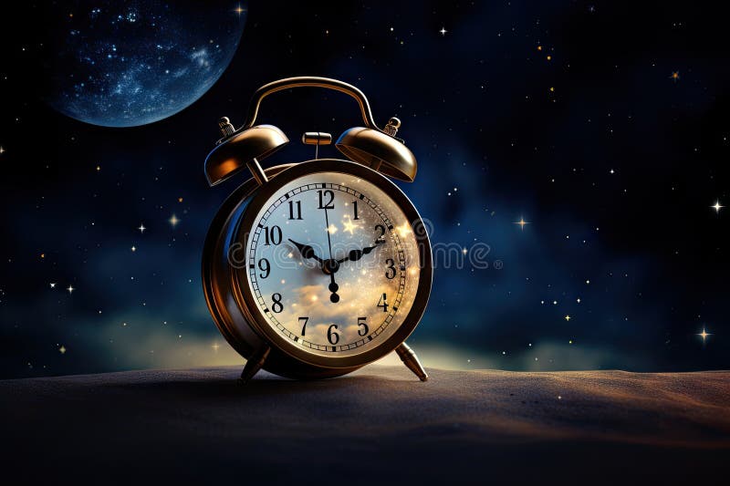 Clock in Time Space. Time Concept, Futuristic Abstract Background.by ...