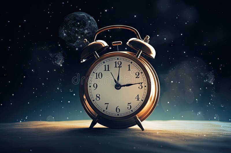 Clock in Time Space. Time Concept, Futuristic Abstract Background.by ...
