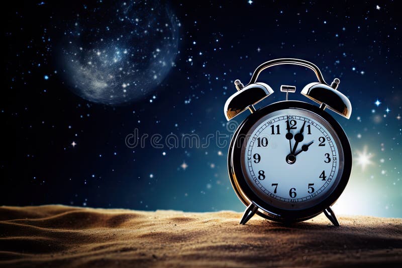 Clock in Time Space. Time Concept, Futuristic Abstract Background.by ...