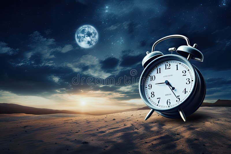 Clock in Time Space. Time Concept, Futuristic Abstract Background.by ...