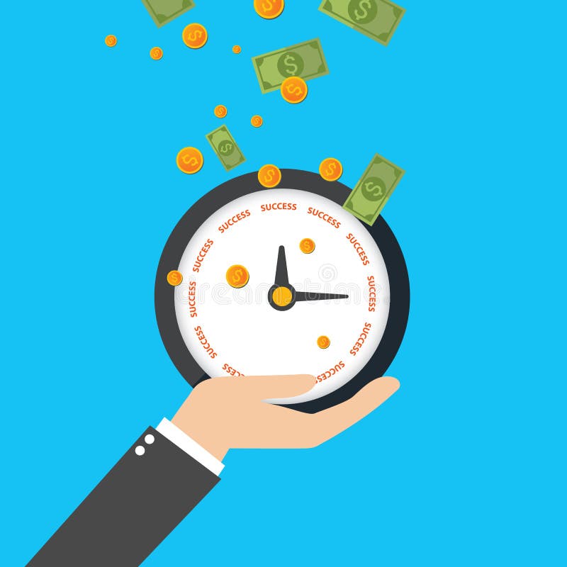 Clock with Time for Success on Its Face, Vector Stock Vector ...