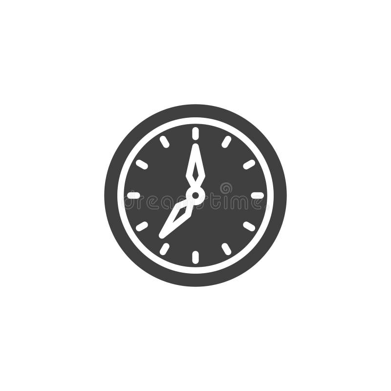 Clock time vector icon stock vector. Illustration of sign - 272148727