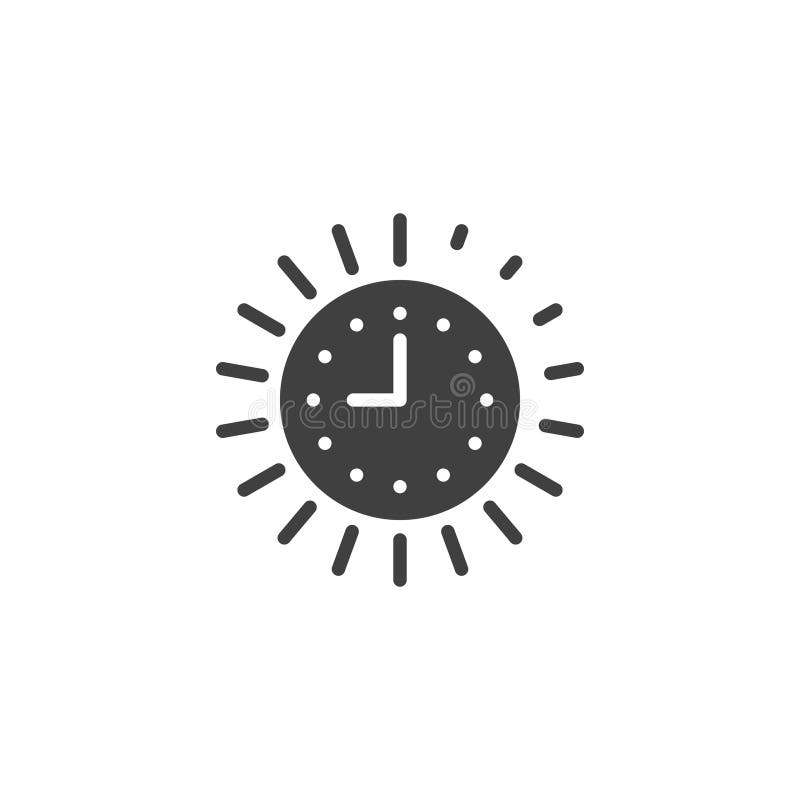 Clock time vector icon stock vector. Illustration of temporal - 297104168