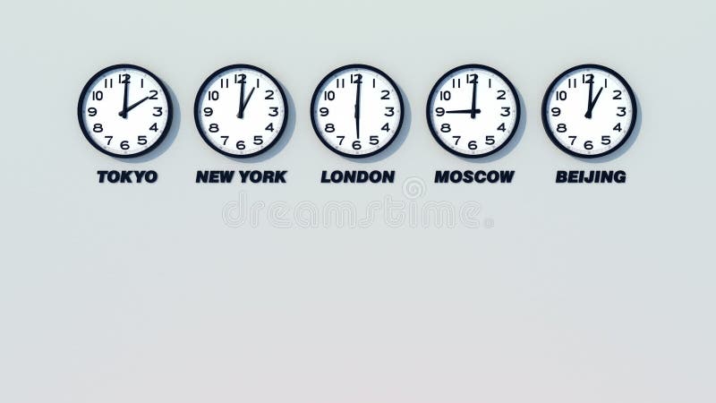 Clock - Time Zones stock video. Video of circle, gigits - 39820521
