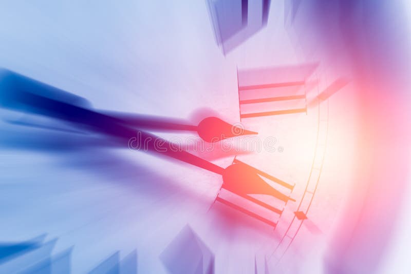 Clock Time with Zoom Motion Blur Stock Photo - Image of concept, blur ...