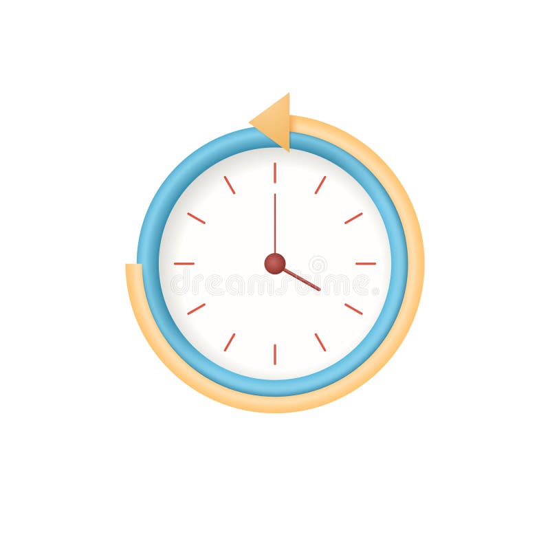 A Clock or Timer with an Arrow Pointing in the Opposite Direction of ...