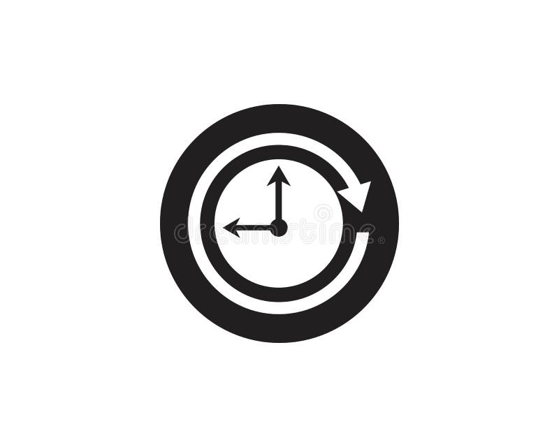 Clock Timer Logo Vector Template Stock Vector - Illustration of ...