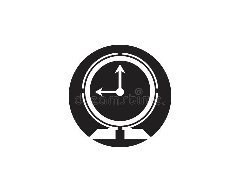 Clock Timer Logo Vector Template Stock Vector - Illustration of round ...