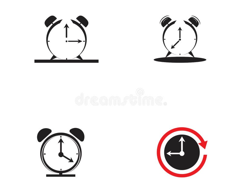 Clock Timer Logo Vector Template Stock Vector - Illustration of concept ...