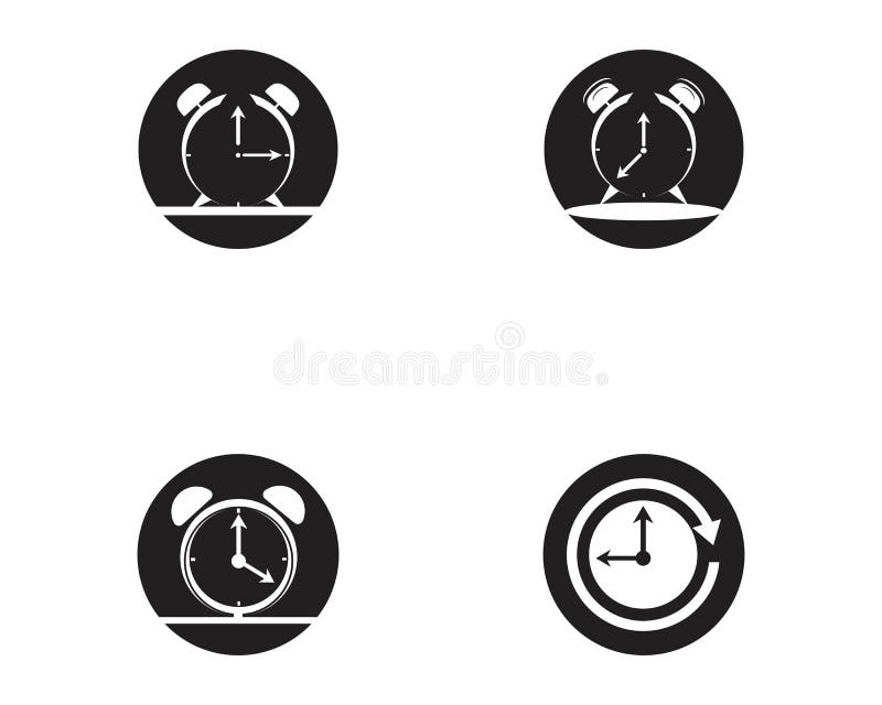 Clock Timer Logo Vector Template Stock Vector - Illustration of ...