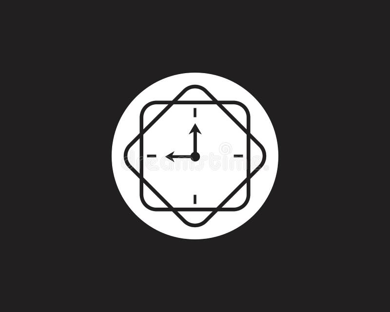 Clock Timer Logo Vector Template Stock Vector - Illustration of modern ...