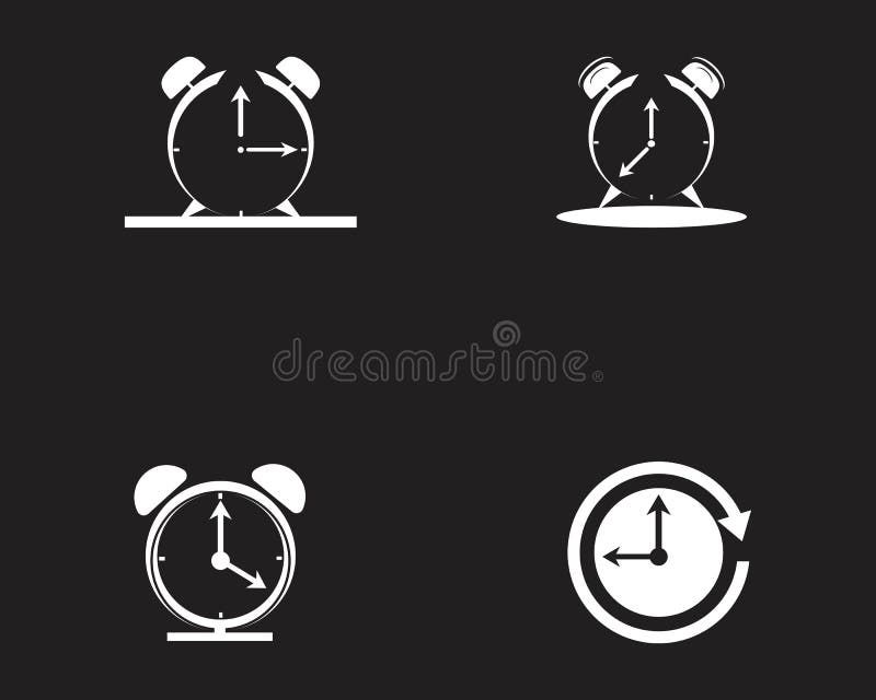 Clock Timer Logo Vector Template Stock Vector - Illustration of vector ...
