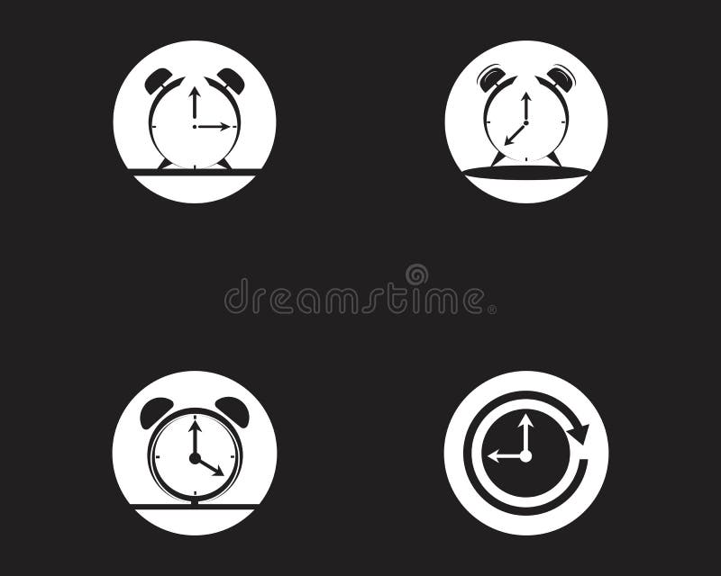 Clock Timer Logo Vector Template Stock Vector - Illustration of emblem ...