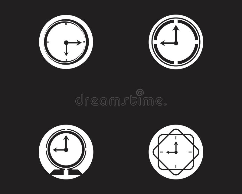 Clock Timer Logo Vector Template Stock Vector - Illustration of logo ...