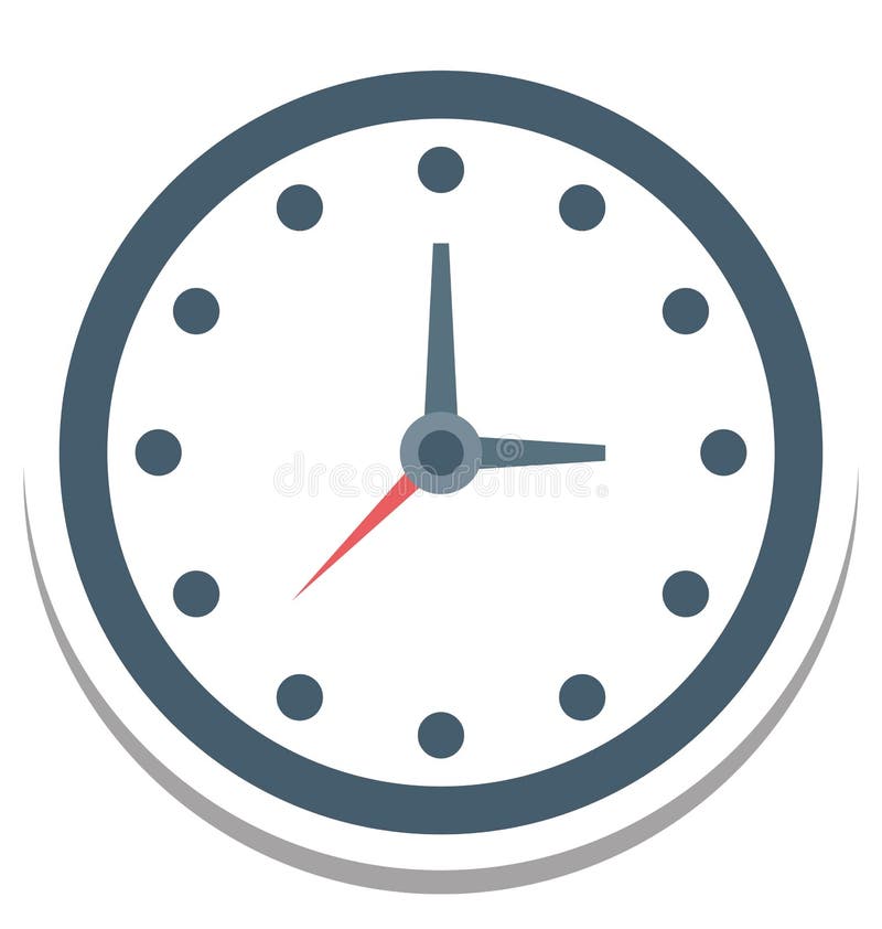 Clock, Timer Vector Icon Editable Stock Illustration - Illustration of ...