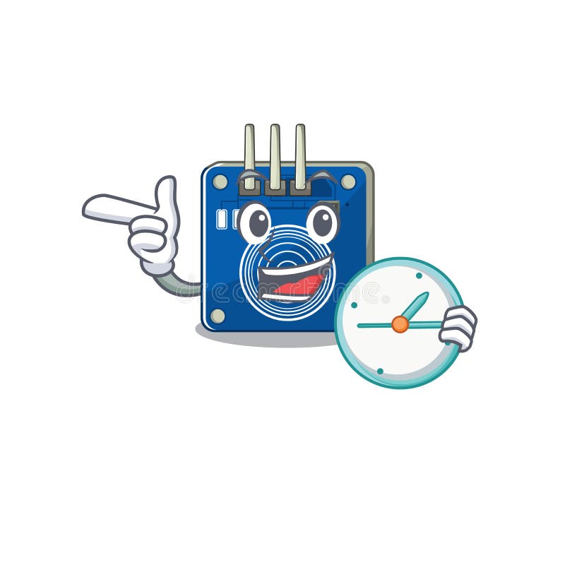 With Clock Touch Sensor with the Cartoon Shape Stock Vector ...