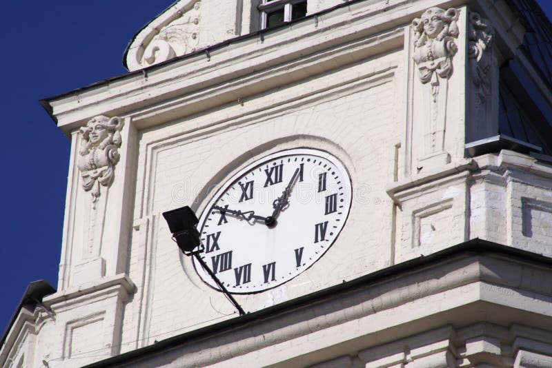 Clock tower stock photo. Image of tall, saratov, watch - 4361388