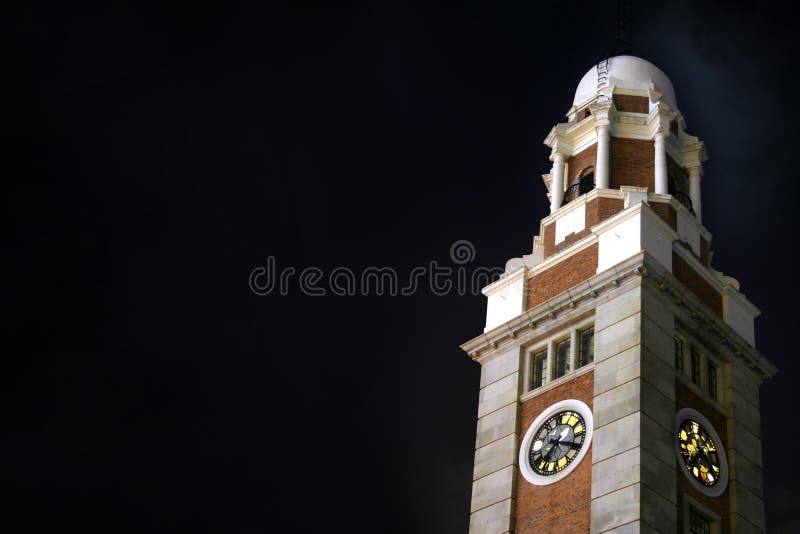 Clock tower stock image. Image of australia, night, cloud - 4846787