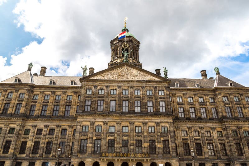 Clock tower in Amsterdam stock photo. Image of landmark - 189600768