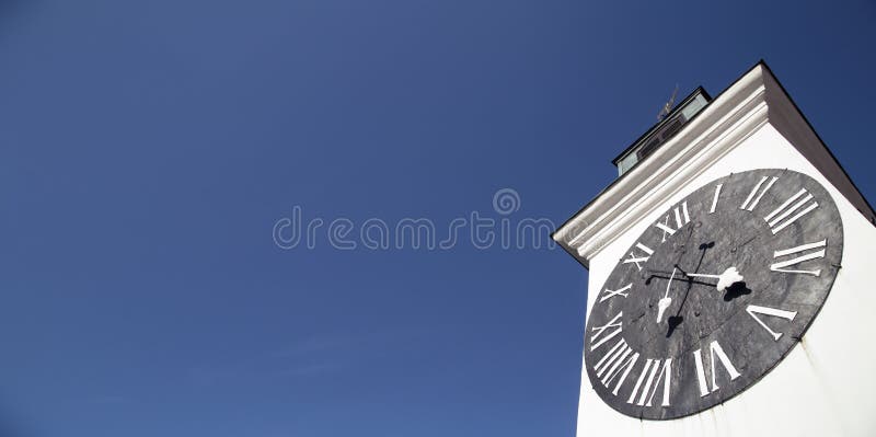 Clock Tower Background Under a Clear Sky Stock Photo - Image of cursor ...