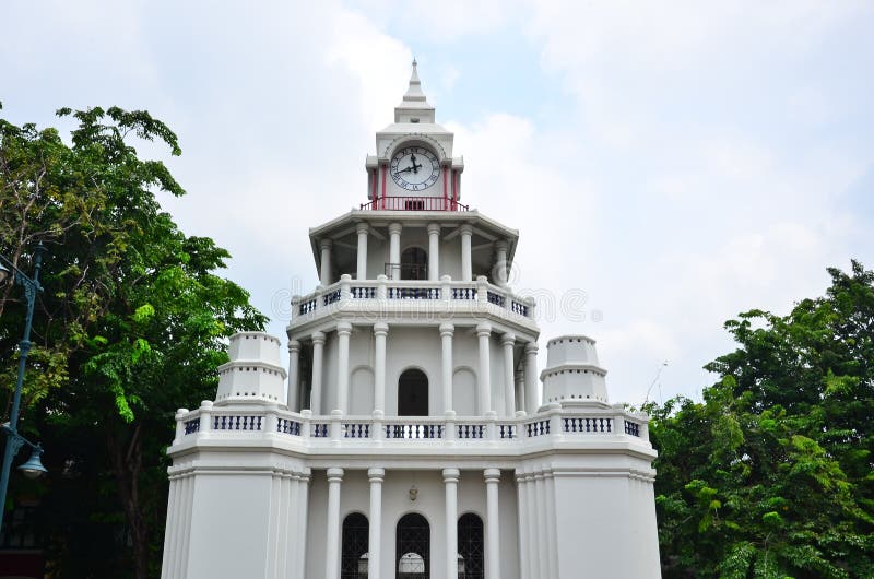 Clock tower stock image. Image of tower, bangkok, architecture - 46014549